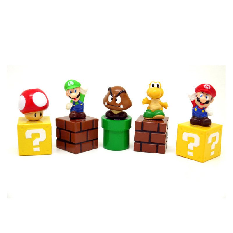 Classic Game Mario Cartoon Figure Mario Bros. Figures Game Toy Super ...