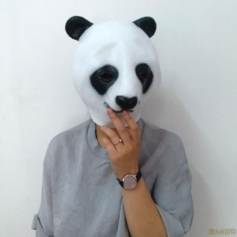 Big Panda Mask Adult cos Latex Animal Headgear Kung Fu Props Children ...