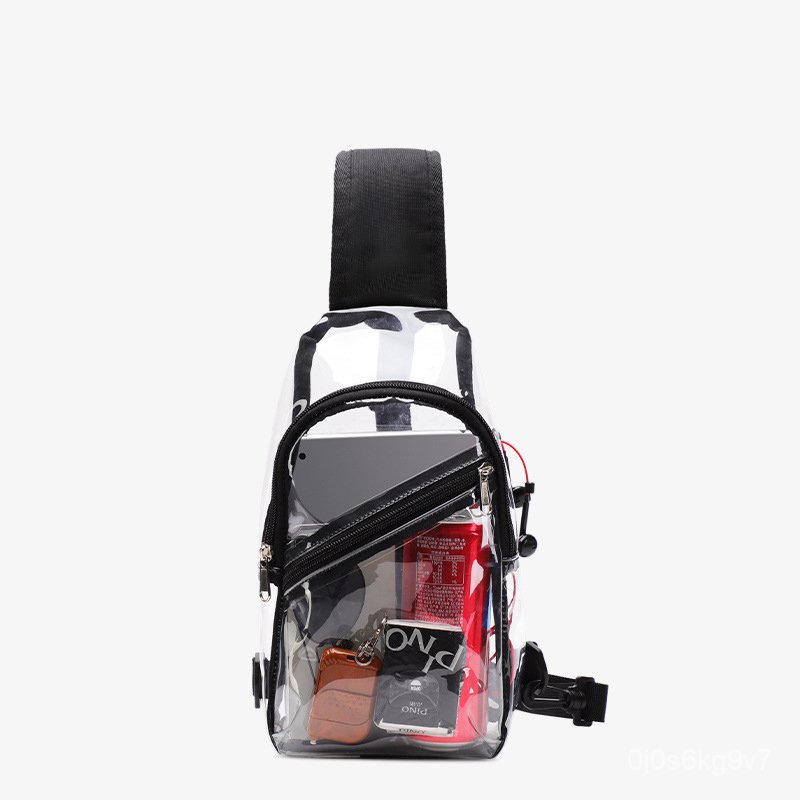 Mini Clear PVC Crossbody Sling Bag Transparent Casual Daypack Chest Bag ...