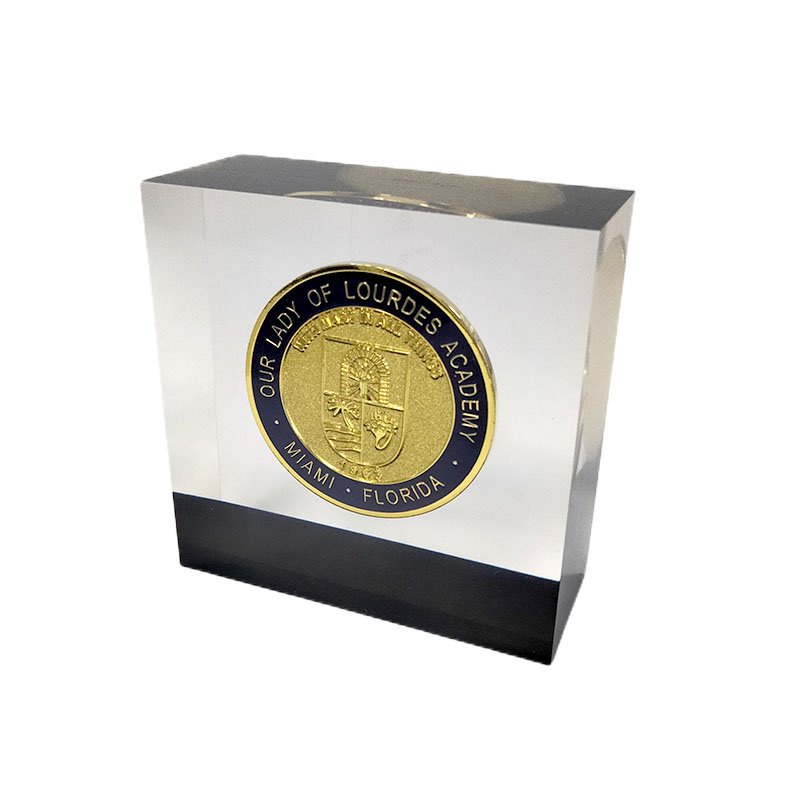 Customized transparent acrylic gold coin storage box commemorative ...