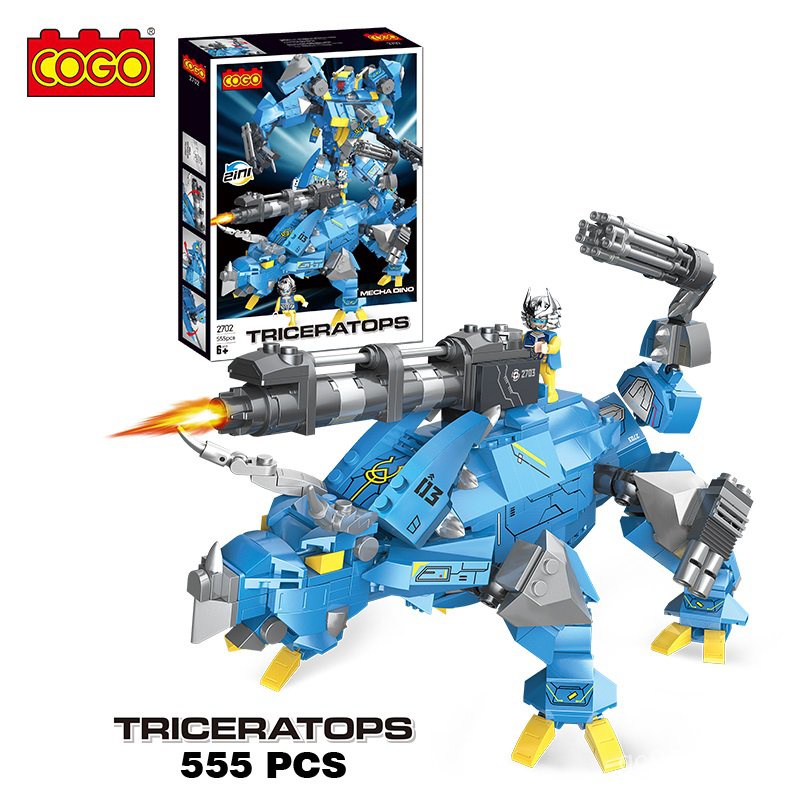 COGO 3D 2 in 1 DIY Transform Dino Build Block Kids Plastic Mechanic ...