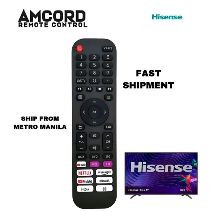 Universal Remote for Hisense Smart TV Remote Control Compatible with ...