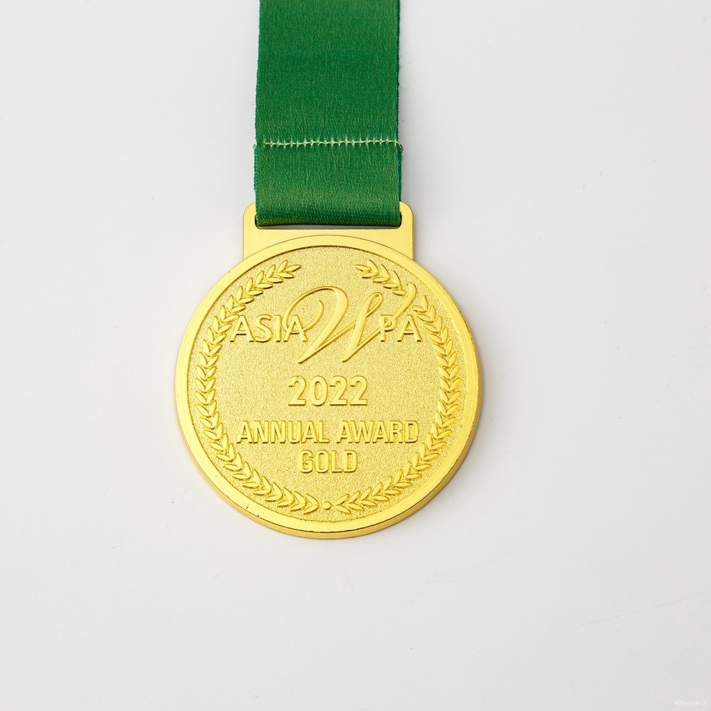Oem Custom Design Round Painting Plated Annual Gold Award Medals with ...