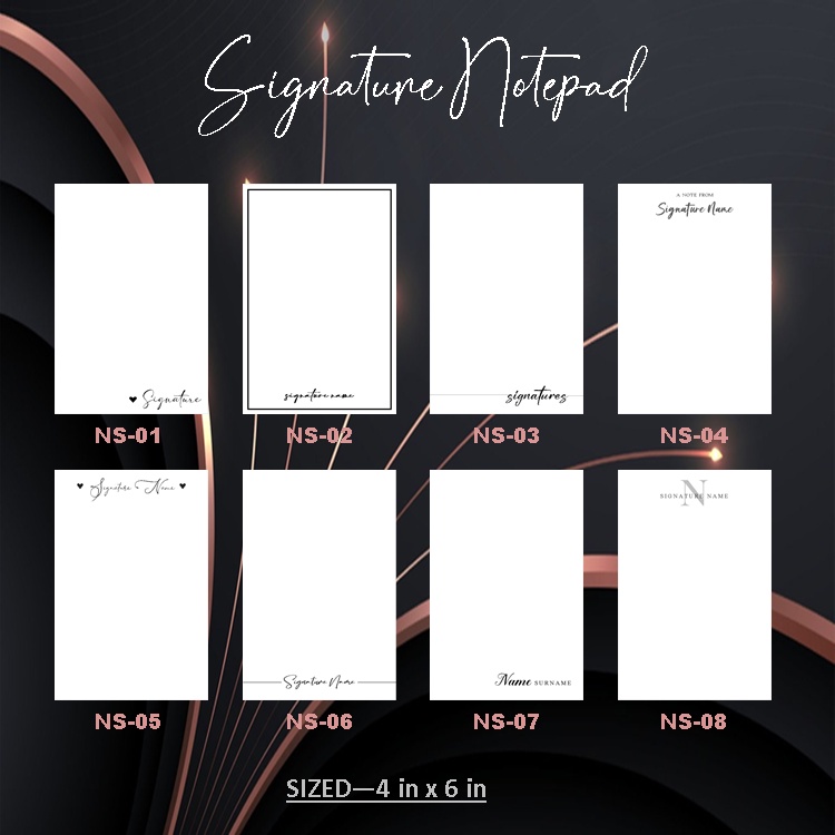 Signature Notepad - Personalized - Memopad - Notepad | Shopee Philippines