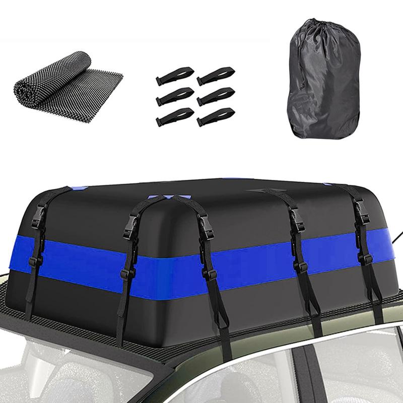 Car Roof Bag 15 Cubic Feet Top Luggage Storage Carriers Soft-Shell Car ...