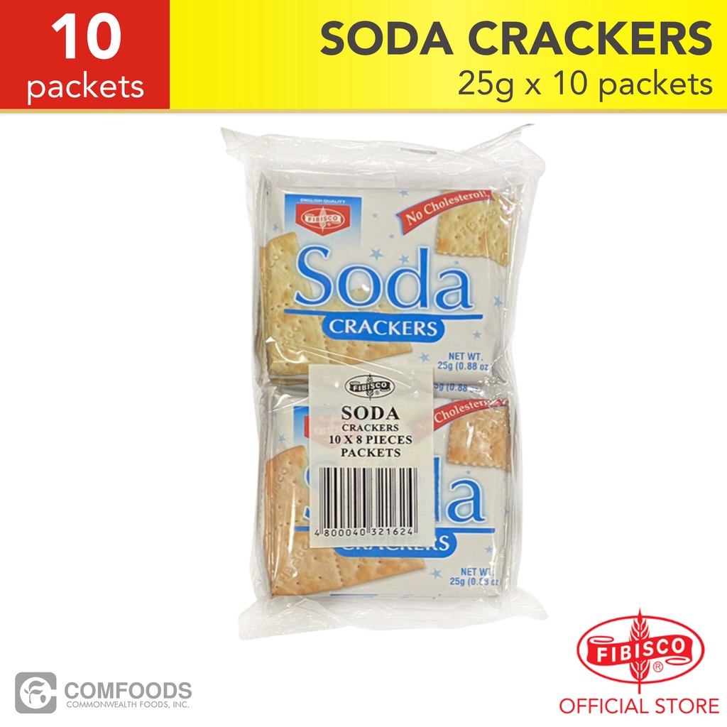 FIBISCO Soda Crackers 25g x 10 Packets | Shopee Philippines