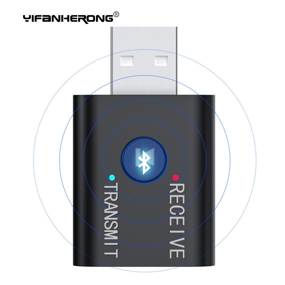 Audio Receiver Transmitter Bluetooth-Compatible 5.0 USB 3.5mm Jack Mini ...