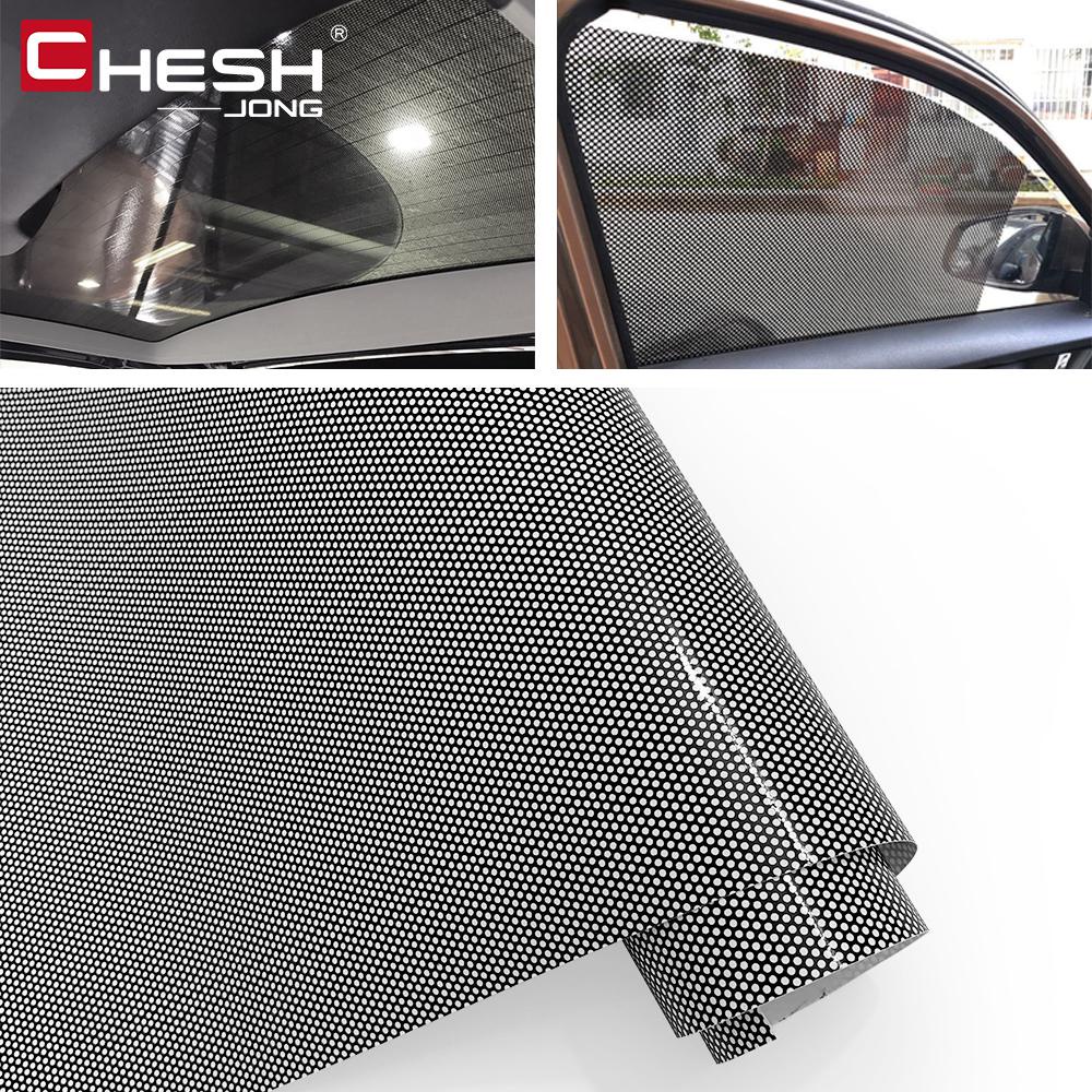 Mesh Film One Way Vision Tint Perforated White Fly Eye Window Car Rear ...