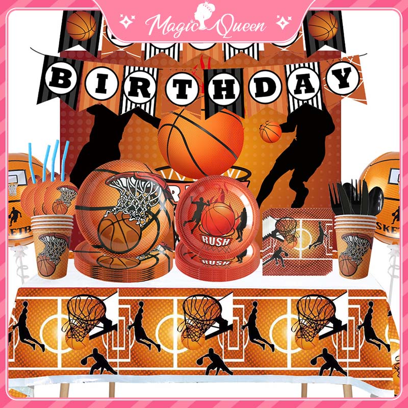 Basketball Birthday Banner Decoration Birthday Party Spirals Cake ...