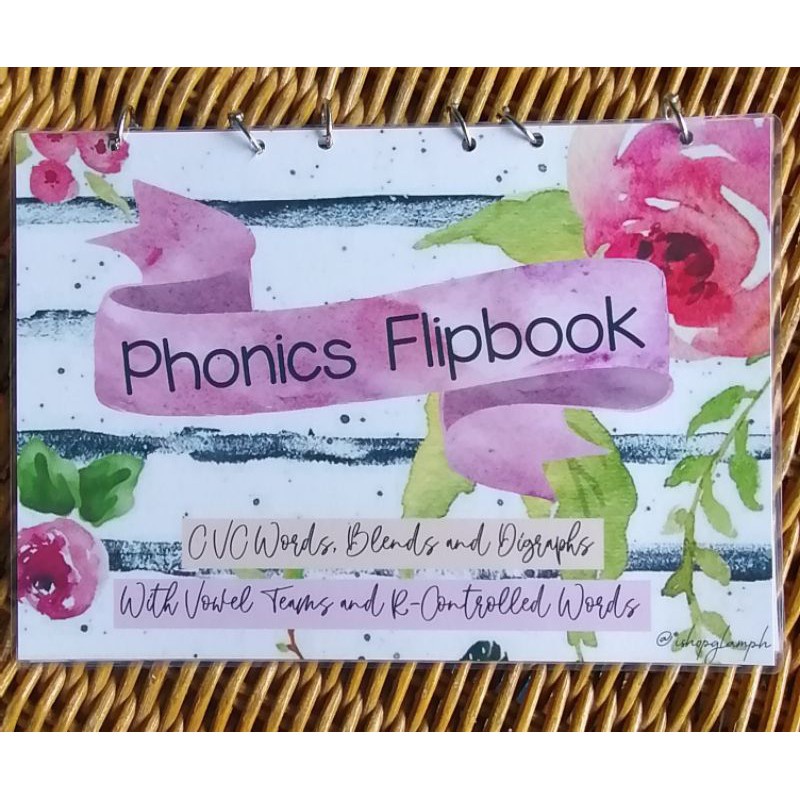 ☬๑Laminated Phonics Flipbook for CVC Reading, Blends/Digraphs, Vowel ...