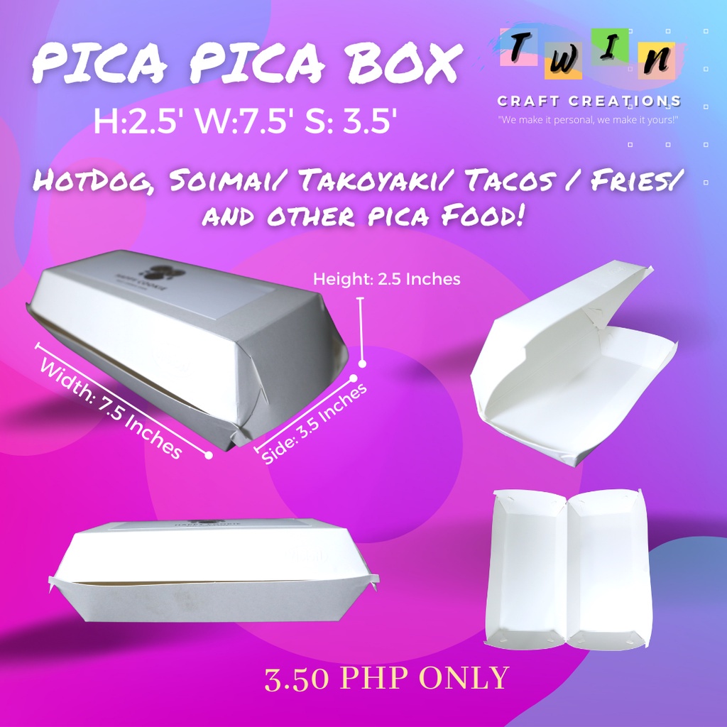 ♝HotDog, Siomai/ Takoyaki/ Tacos / Fries/ Pica-Pica Box (20pcs ...