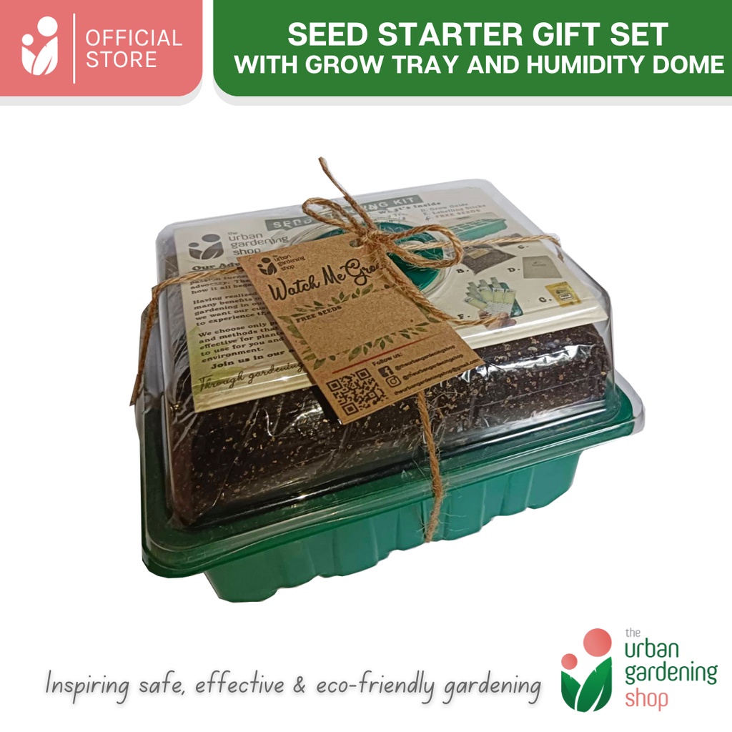 ۞THE URBAN GARDENING SHOP Seed Grow Kit with Tray and Humidity Dome ...