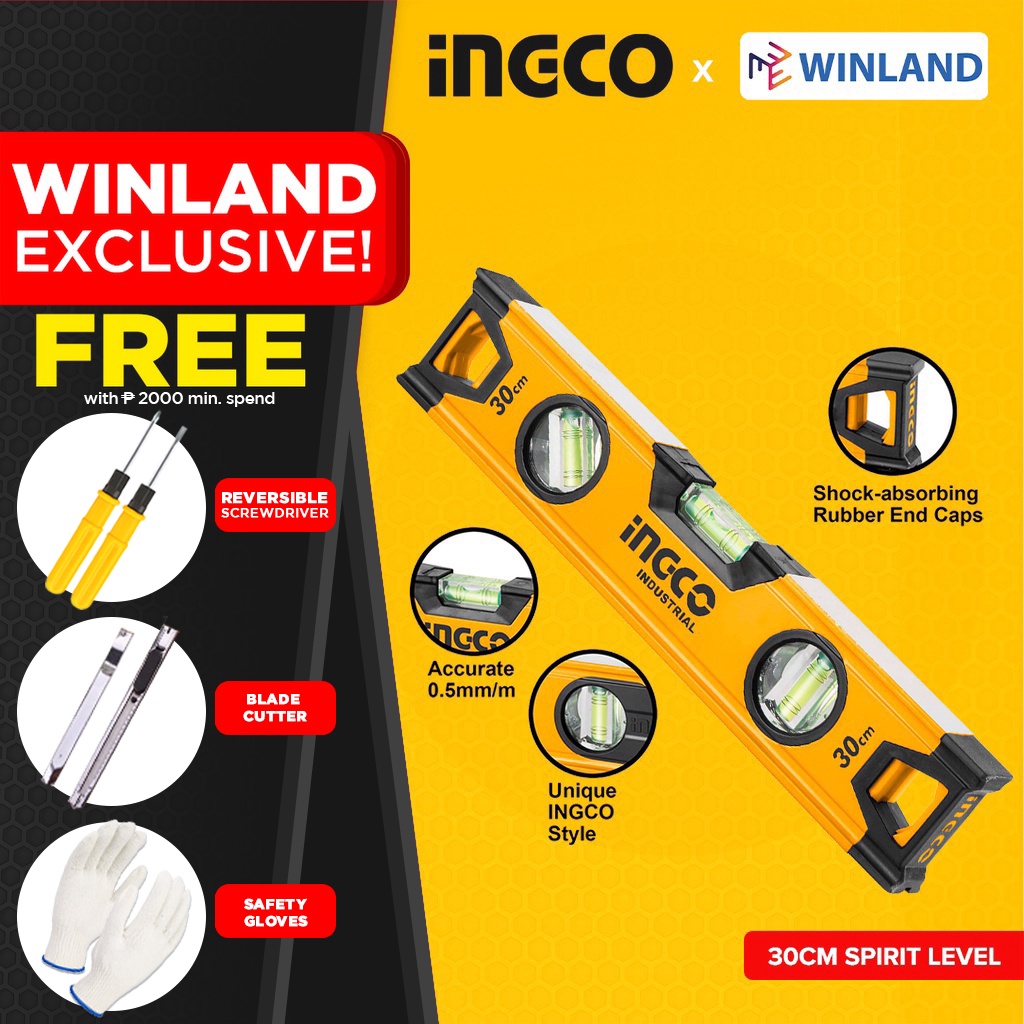 INGCO by Winland Spirit Level 30 cm HSL08030 ING-HT | Shopee Philippines