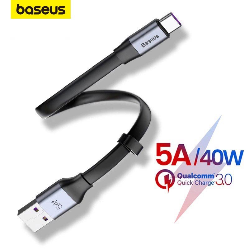 Baseus 5A 23cm USB Portable Type C Cable Super Charge | Shopee Philippines