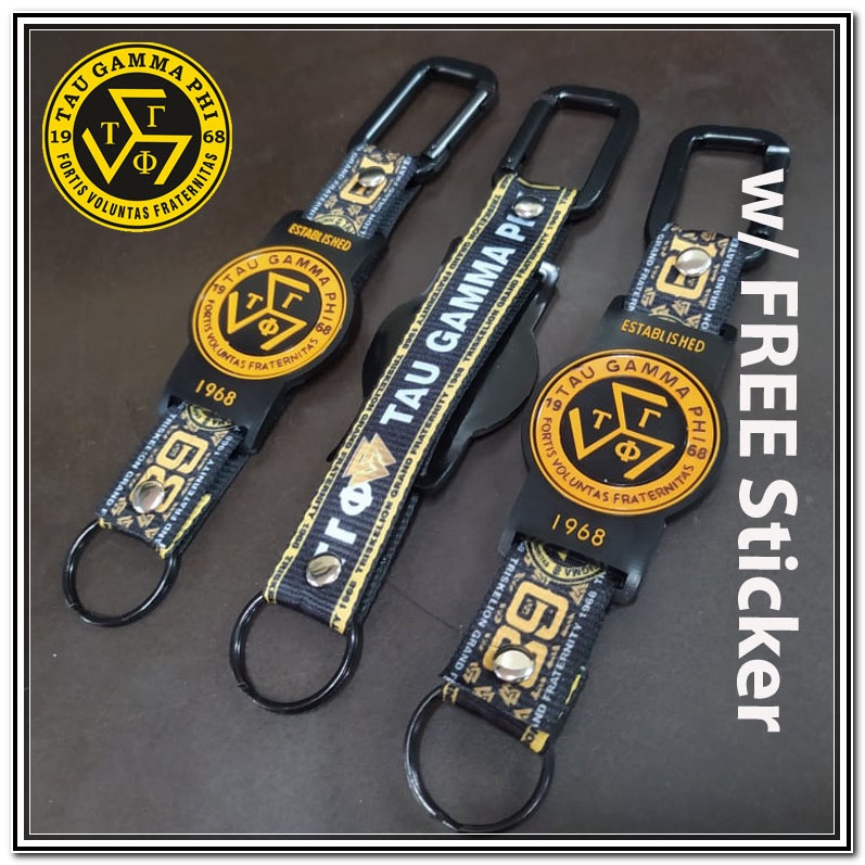 Triskelion Tau Gamma Phi Key Grand Fraternity Chain Holder KeyHolder MC ...