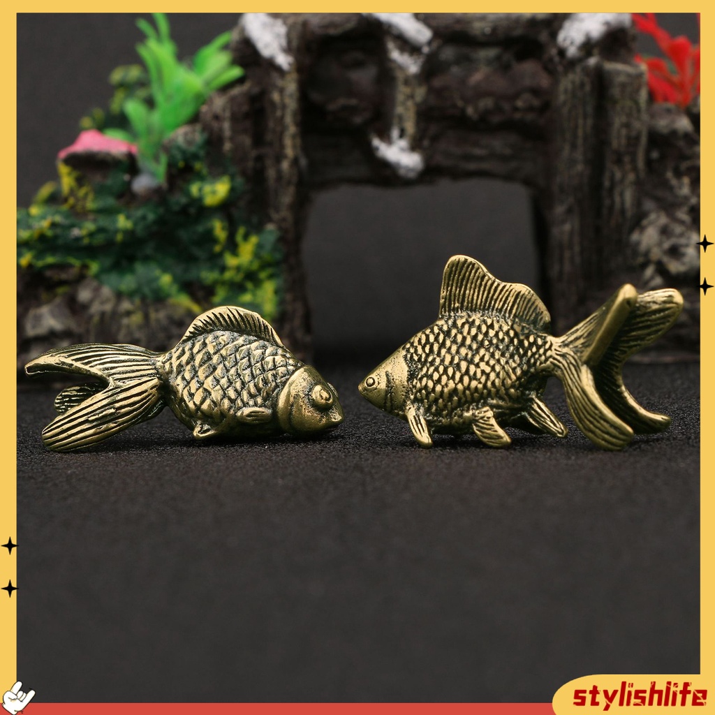 {stylishlife} Miniature Fish Statue Chinese Carp Fish Statue Figurine ...