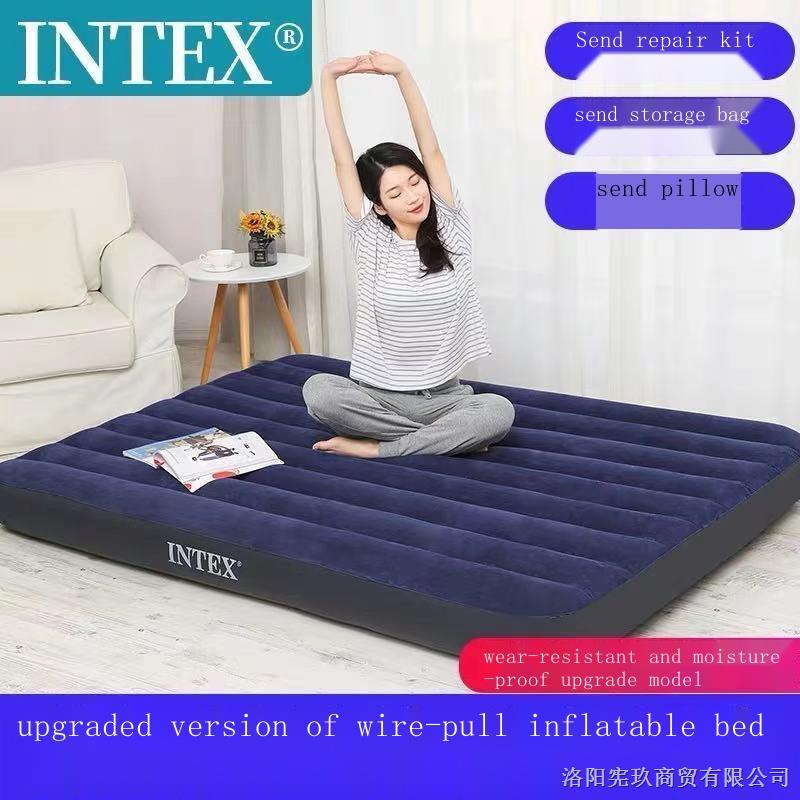 INTEX inflatable bed single double air cushion bed outdoor portable ...