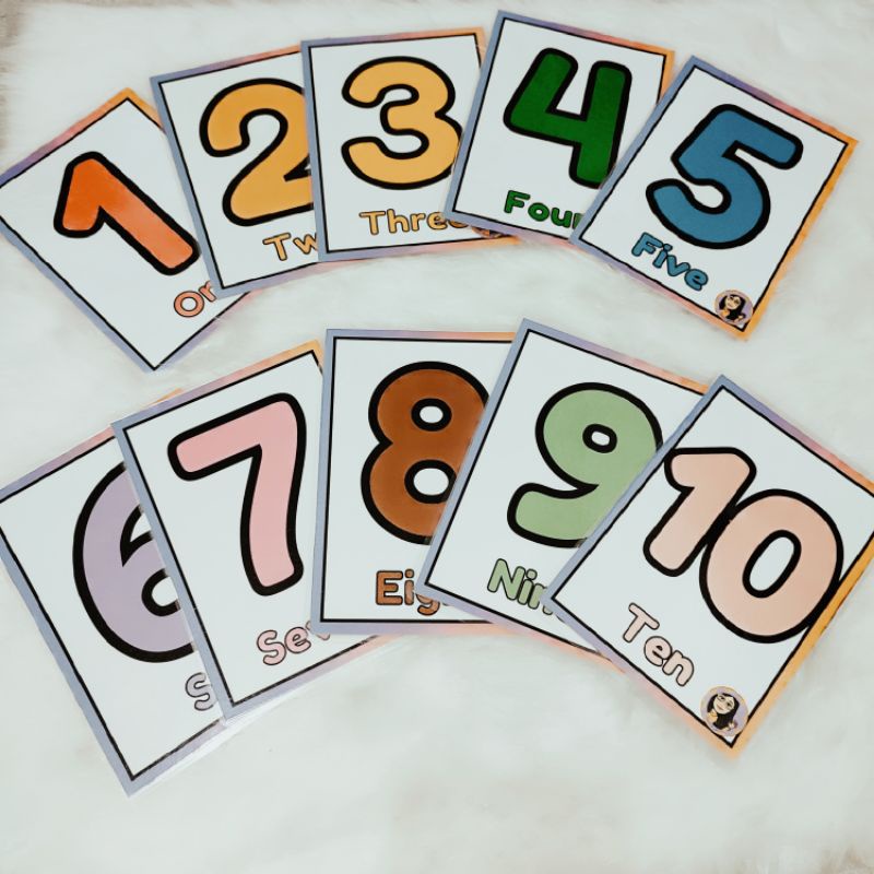 Numbers -Laminated Flashcards | Shopee Philippines