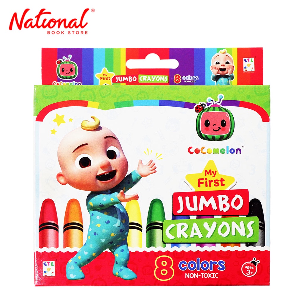 Cocomelon My First Jumbo Crayon 8 Colors - Coloring Supplies - Back To ...