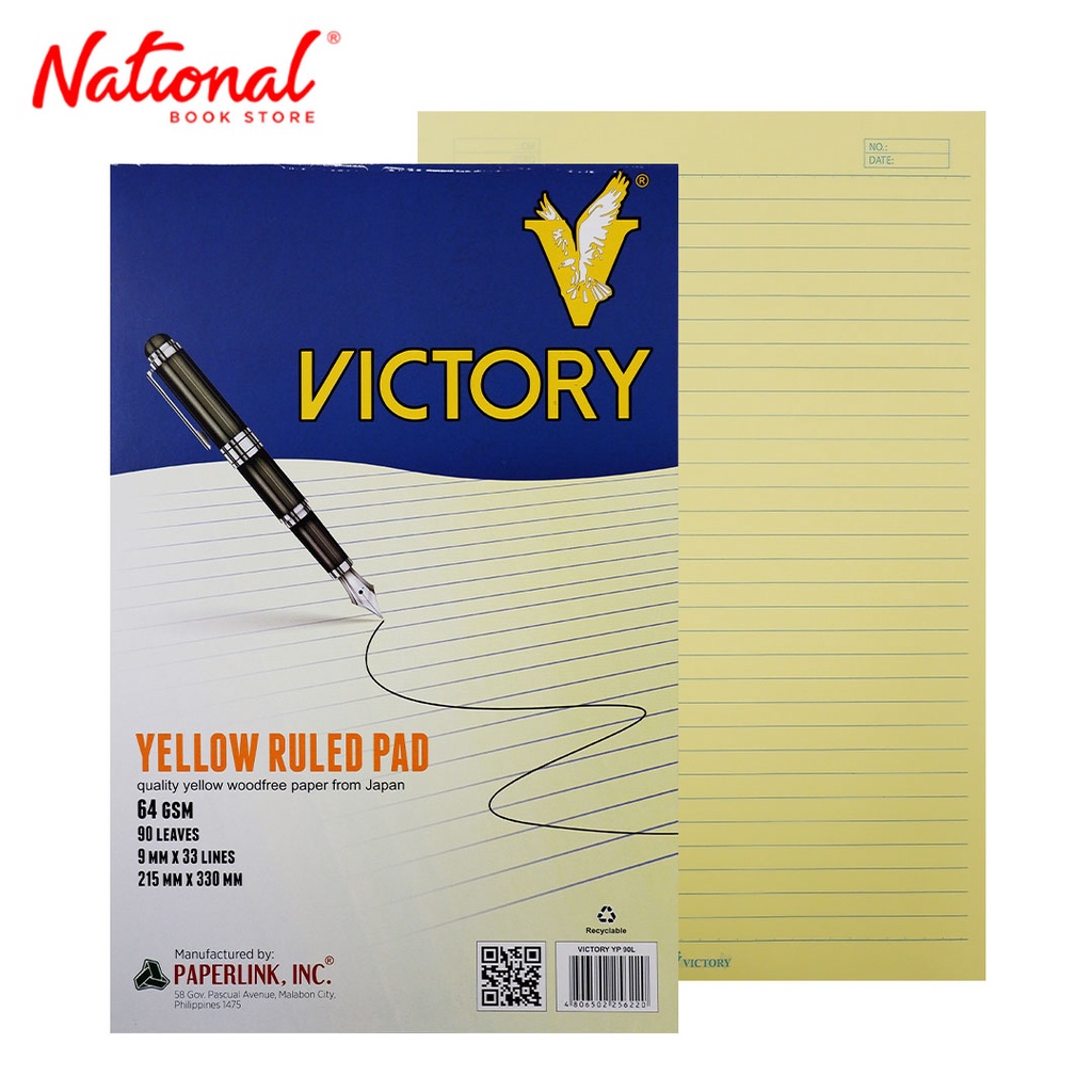 Victory Yellow Pad 90 Leaves - School & Office Supplies | Shopee ...