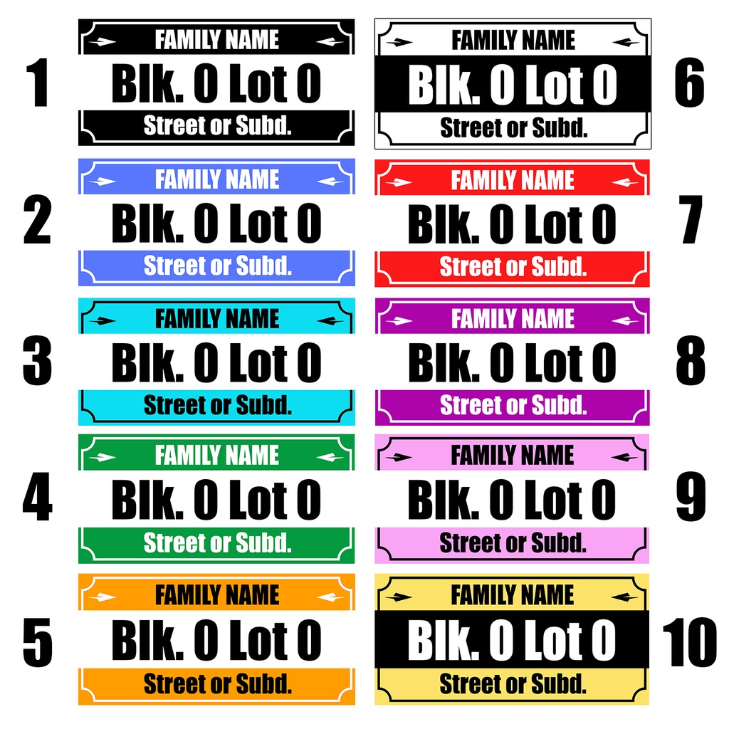 ๑☒House Address Template / Street Address Template / Signage | Shopee ...