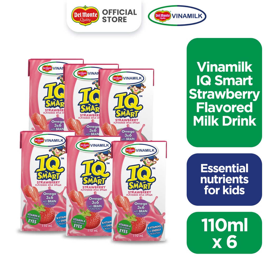 ⊕DEL MONTE VINAMILK IQ SMART™ Strawberry Flavored Milk Drink with OMEGA ...