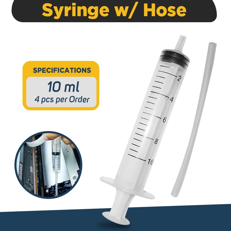 Syringe with Hose for Printer (4pcs per order) | Shopee Philippines
