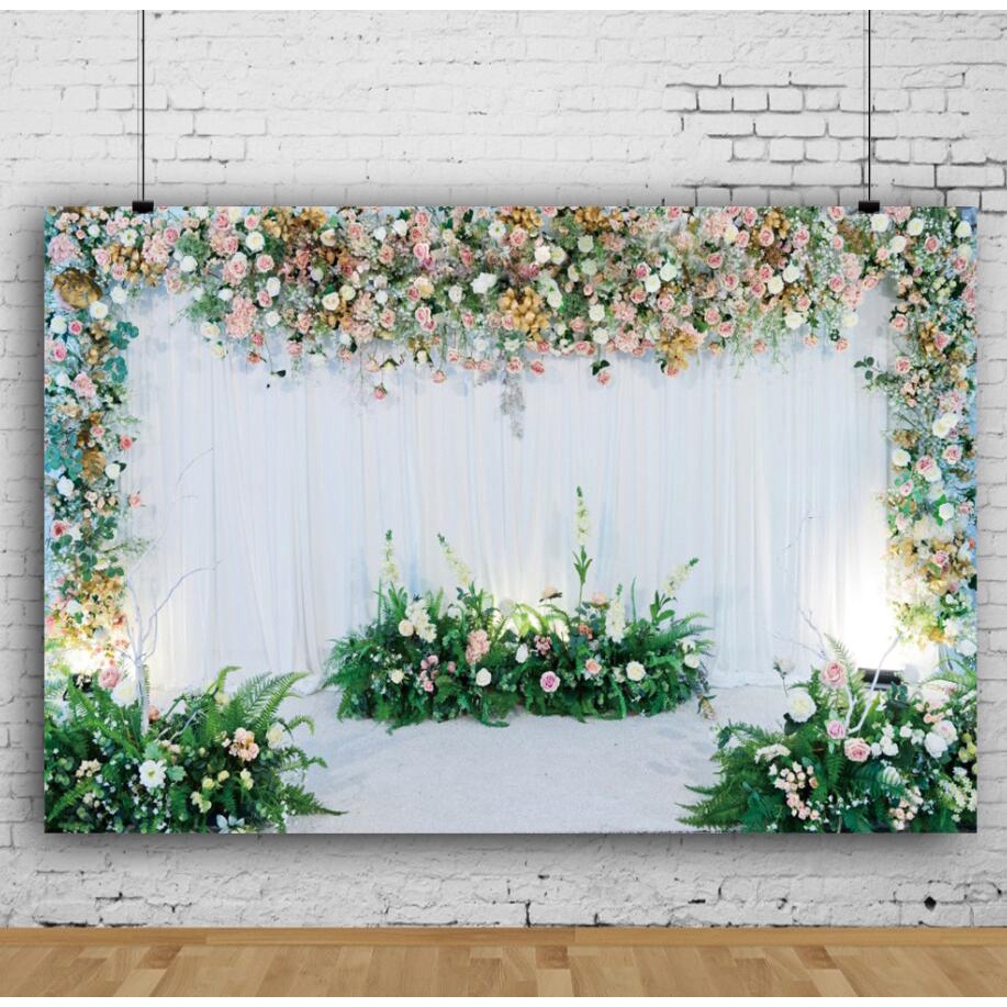 6x4ft Wedding Flowers Photography Backdrop for Wedding Proposal Party ...
