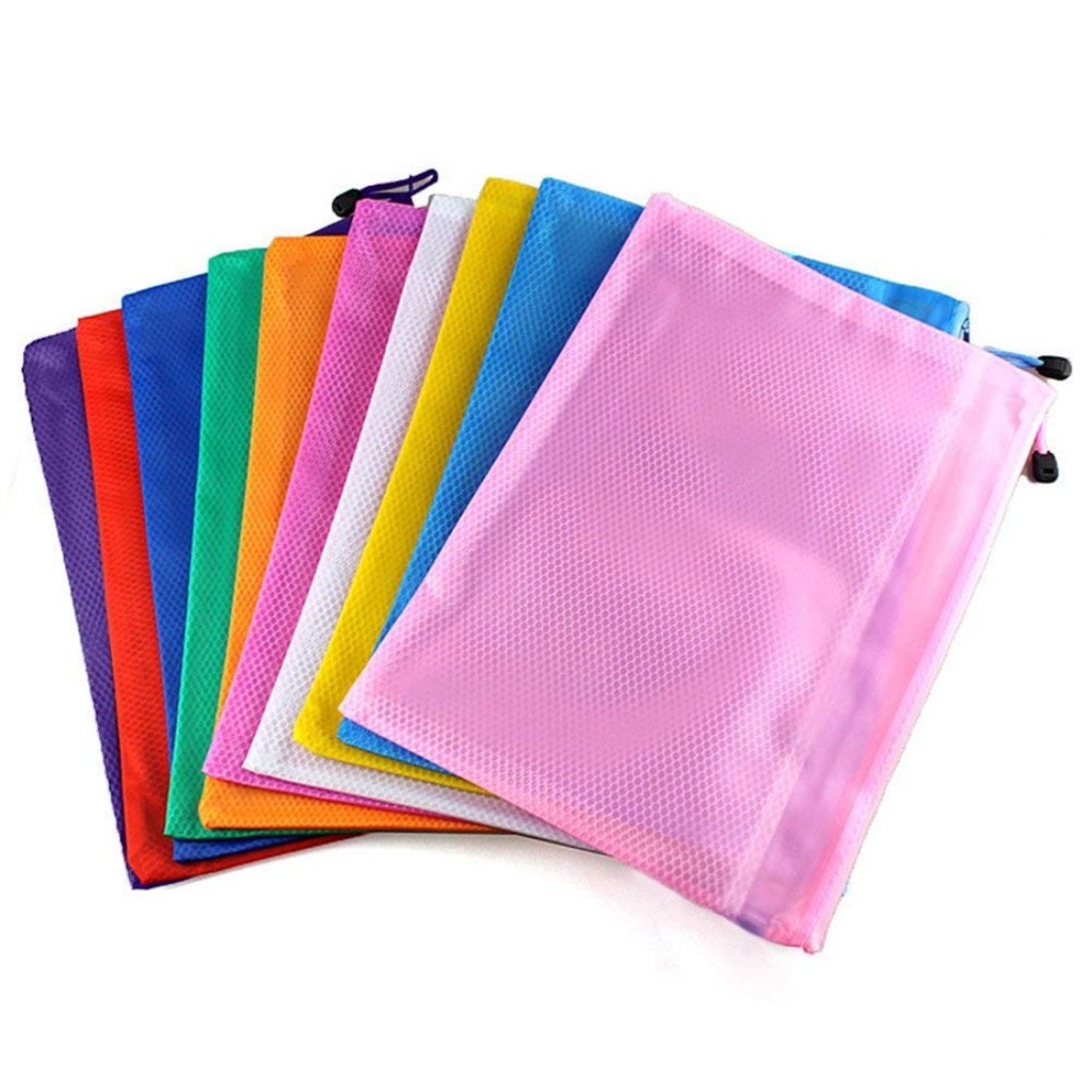 Mesh Envelope with Zipper | Long, A4 | Random Color | Shopee Philippines