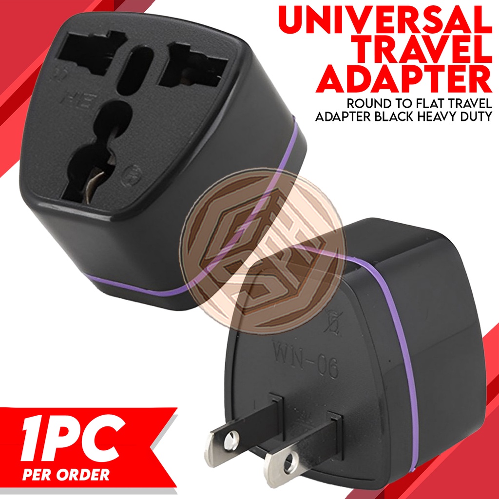 Original Black Universal Travel Adaptor Outlet Plug Adapter Converter ...