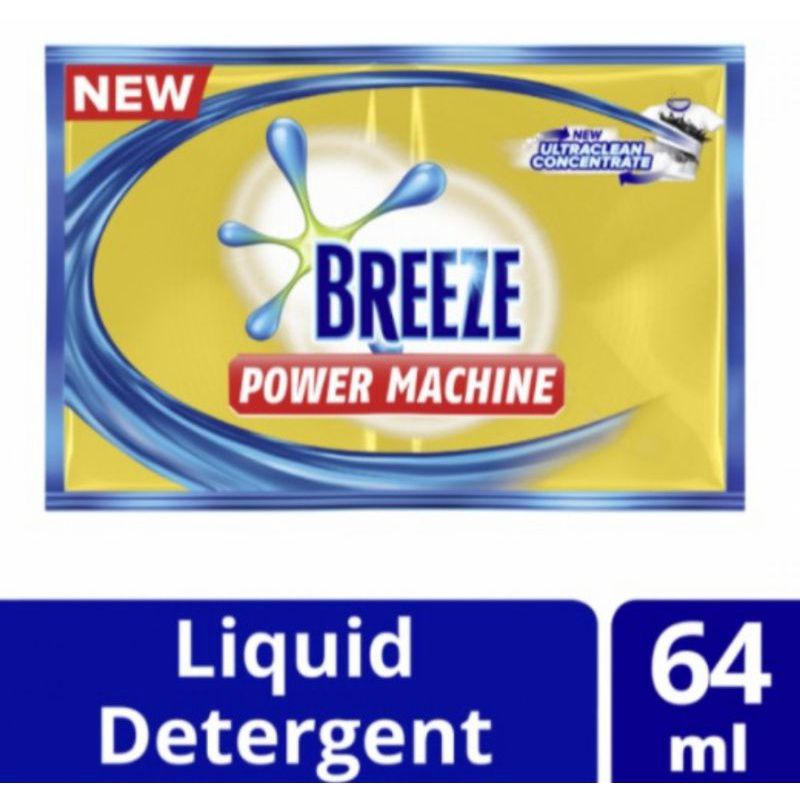BREEZE POWER MACHINE LIQUID DETERGENT 64 ML X 6 | Shopee Philippines