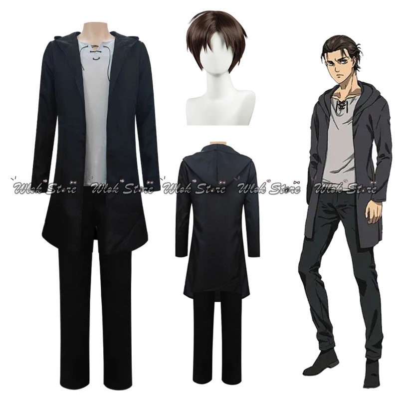۩ Hot Attack On Titan Season 4 Eren Jaeger Anime Cosplay Costume Final