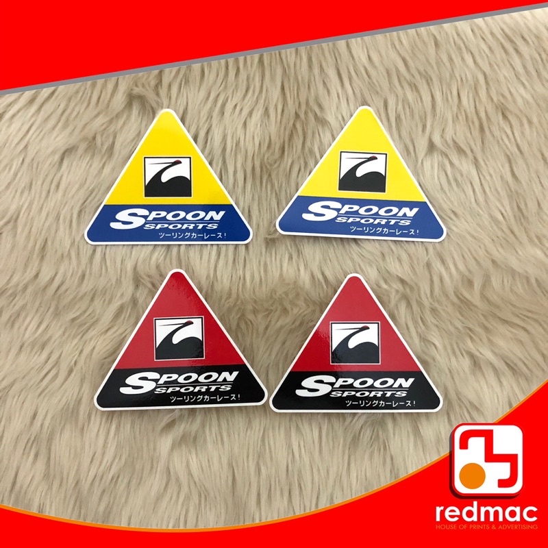 Spoon Badge Triangle Laminated Sticker 2pcs | Shopee Philippines
