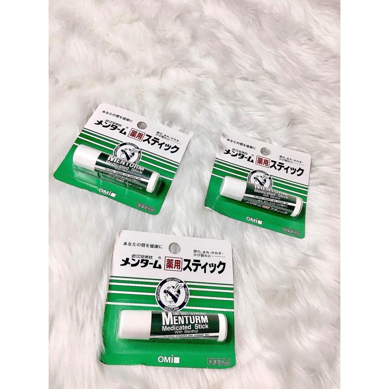japan OMI menturm medicated stick with menthol (lipbalm natural mint ...