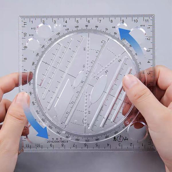 Multi-functional ruler quickly draws a circle, geometric ruler drawing ...