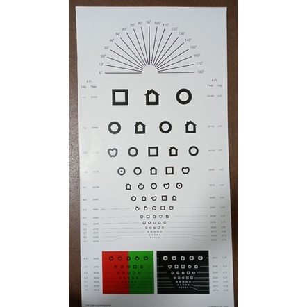 ┋♀ 1 LEA Chart with Duochrome Bichrome Mod EDTRS Visual Acuity Chart ...