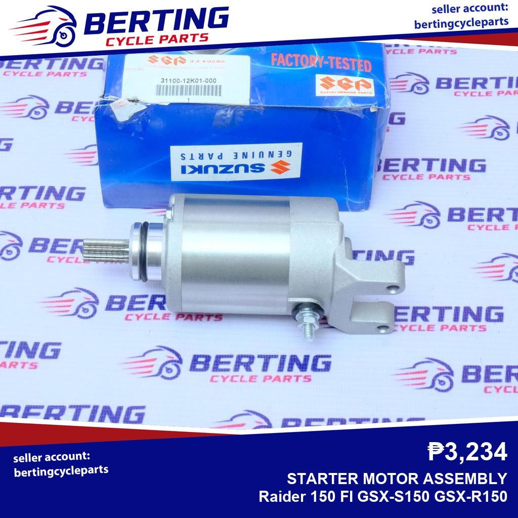 SGP STARTER MOTOR ASSEMBLY Suzuki Raider 150 FI GSX-S150 GSX-R150 ...