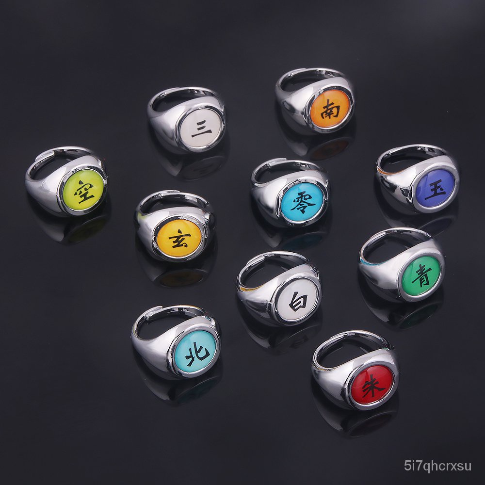 Anime Cosplay Ring Set Akatsuki Itachi Ring For Women Men Metal Finger ...