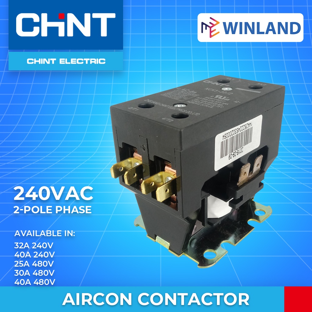 [943]CHINT Definite Purpose Contactor 2 Pole / Aircon Contactor 25A ...