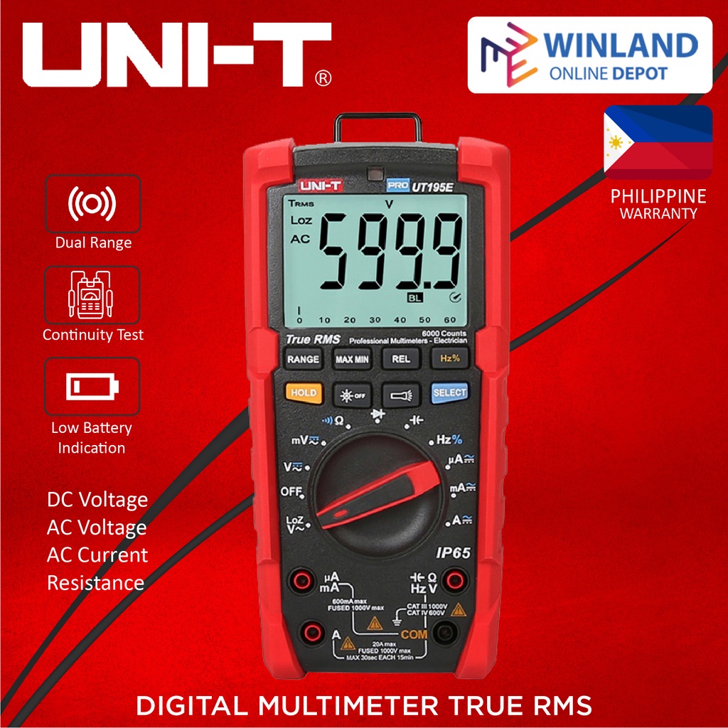 UNI-T by Winland UT-195E Digital Multi-Meter True RMS Multimeter Multi ...