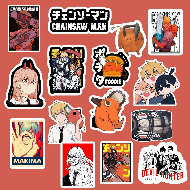 CHAINSAW MAN Stickers | Vinyl Matte Laminated Waterproof and Scratchproof | Shopee Philippines