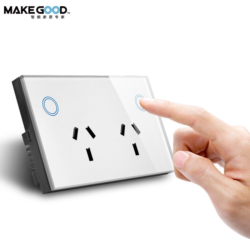 AU Standard Touch Sense Glass Panel GPO Power Point Zigbee WiFi Wall ...