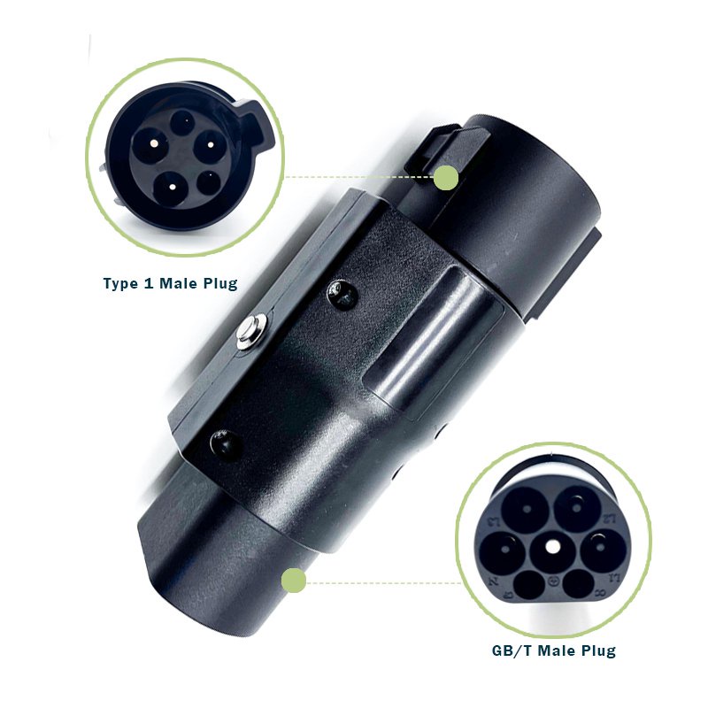 16A 32A 220V AC EV Adapter Type 1 Socket Convert to GBT Male Plug for ...