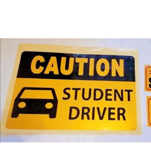 Car Student Driver Safety Sign Vehicle Bumper sticker Car Reflective ...