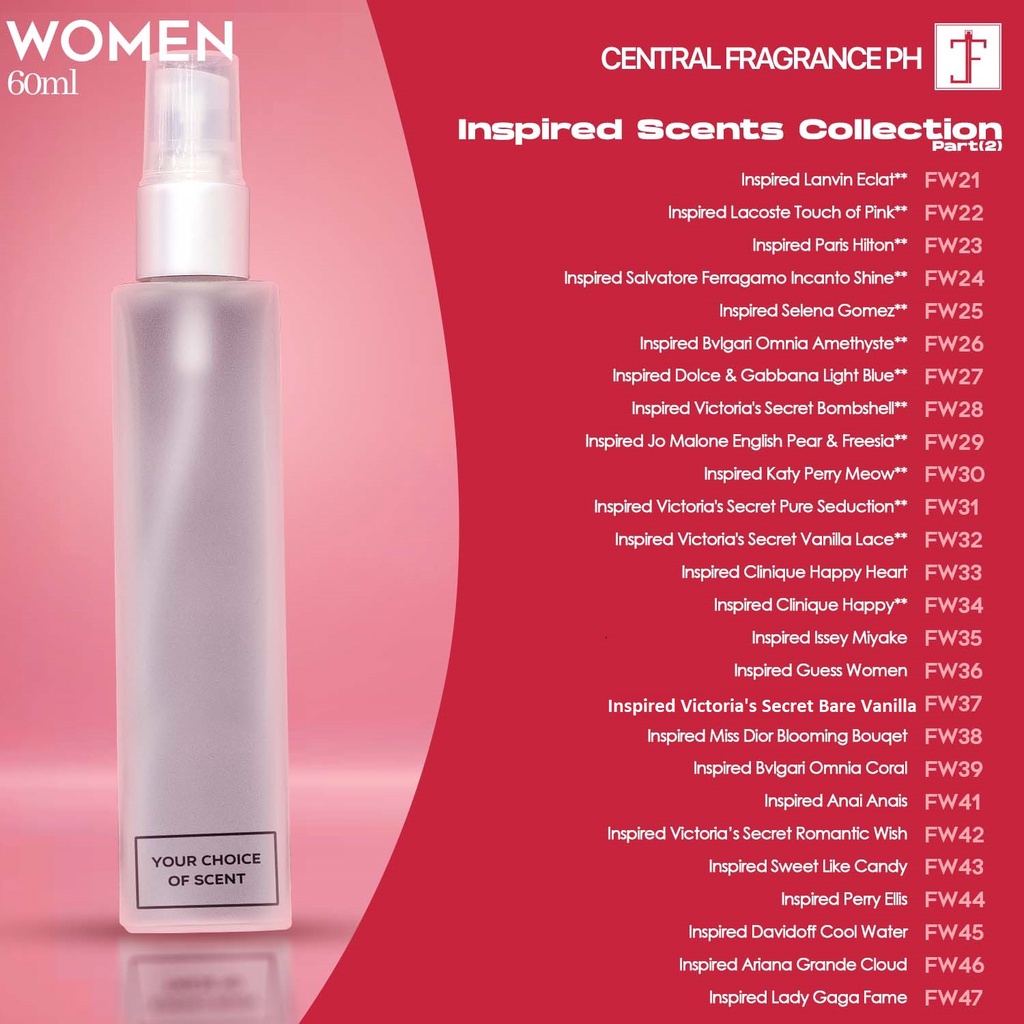 COD - ( PART 2 ) 60ml Oil Based Perfume for WOMEN by CENTRAL FRAGRANCE ...