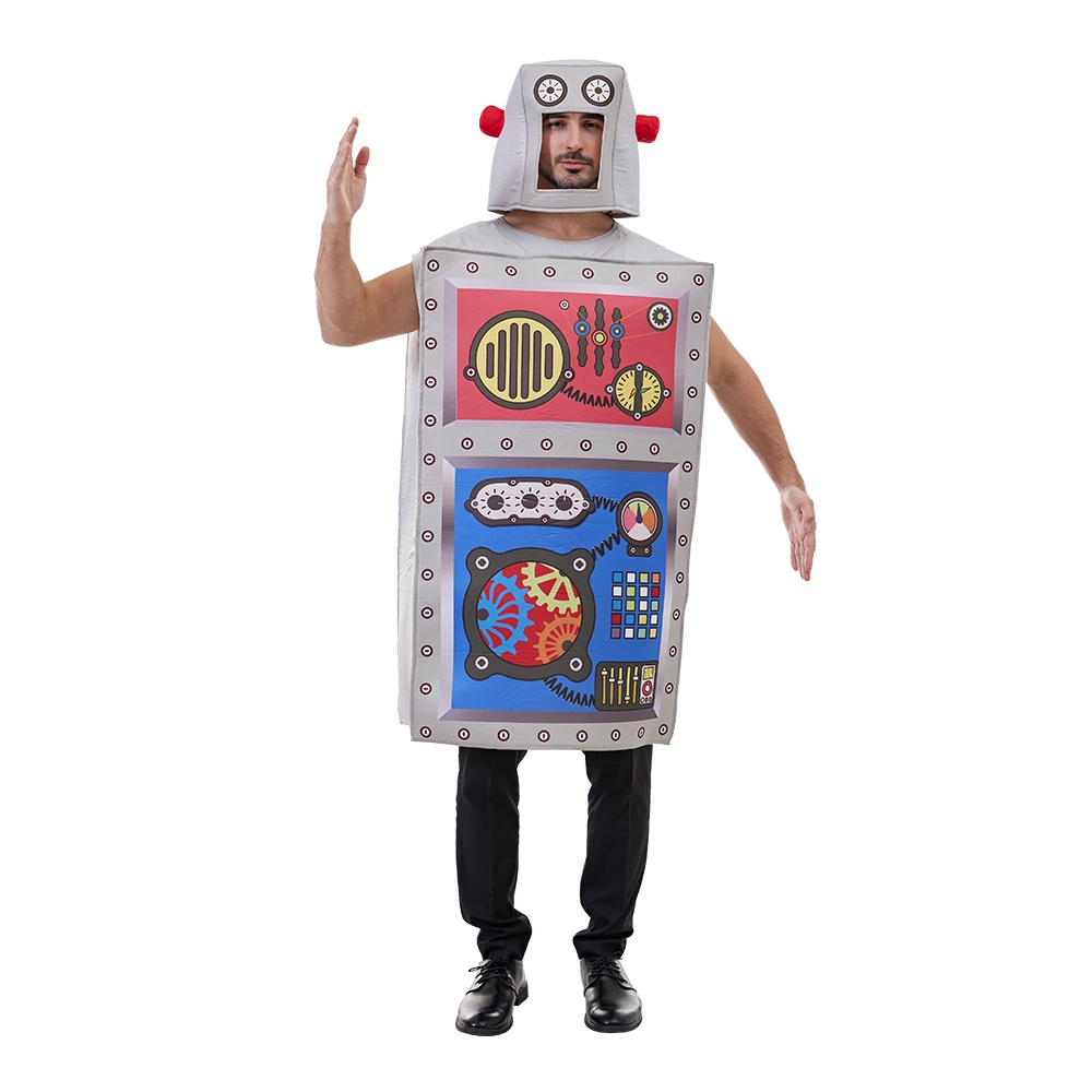 COD Men Retro Robot Costume Adult Funny Robot Cosplay Outfit Parent ...