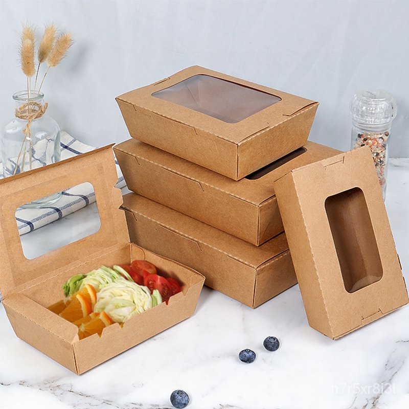 wholesale Disposable take out fast food paper container box custom ...