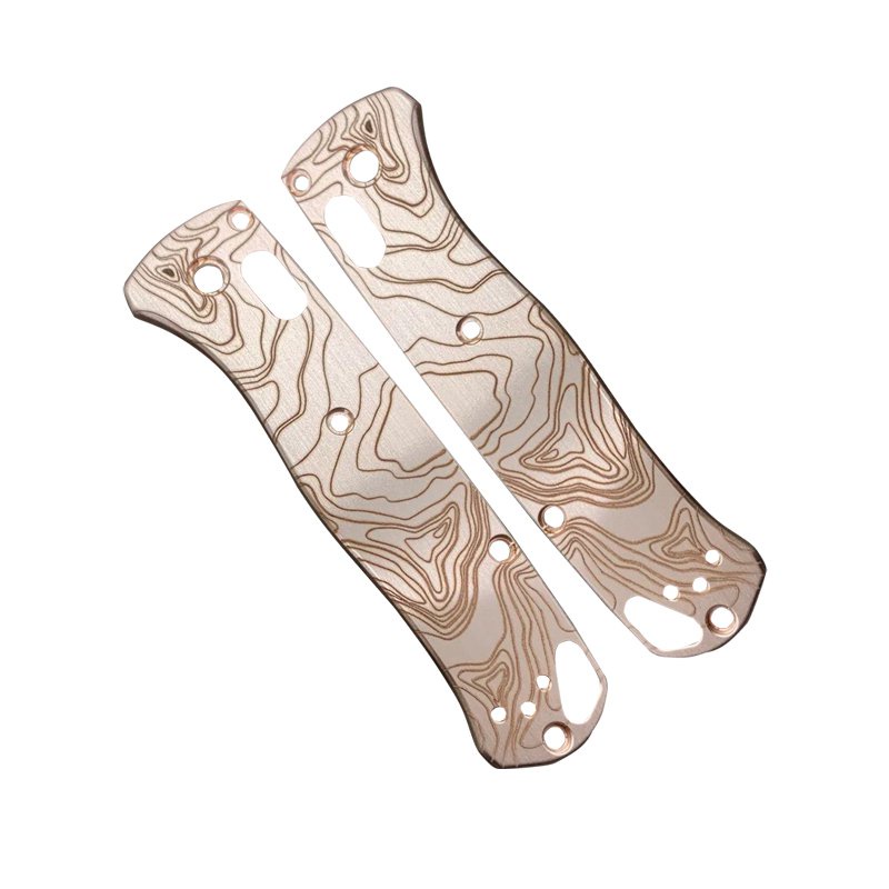 COPPER Topo engraved Knife Scales for Benchmade Bugout 535 Folding ...