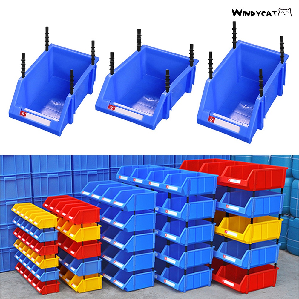 COD Stackable Plastic Small Parts Container Box Shelf Screw Storage Bin ...