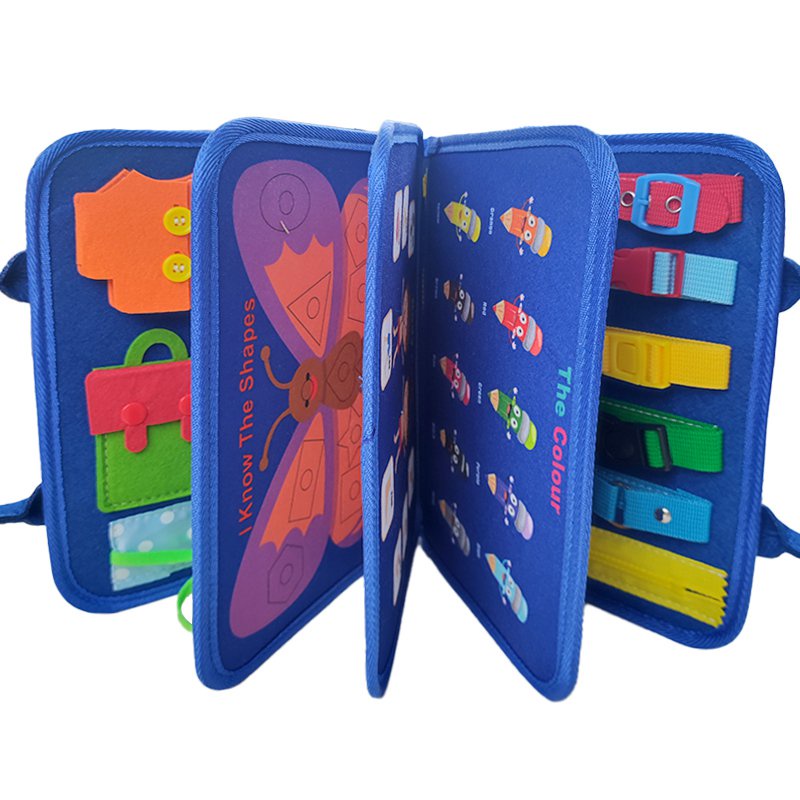 felt activity toddler busy board sensory learning montessori toys busy ...